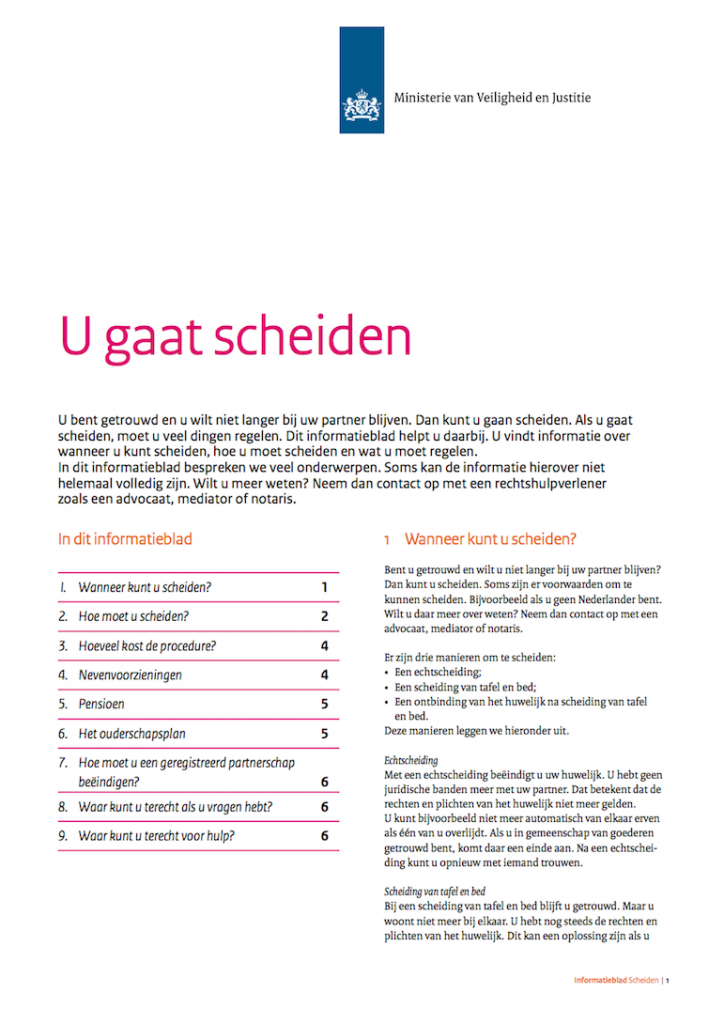 Akte van verdeling bij scheiden | Notariskantoor Goossens